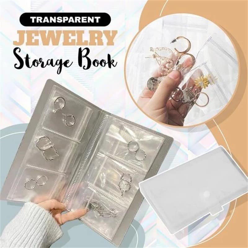 3/4 Grids Jewelry Storage Book Transparent Organizer Earring Holder ...