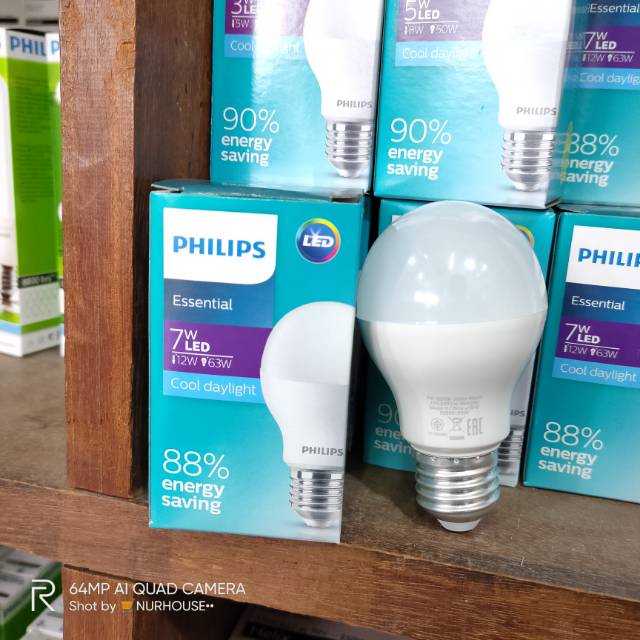 Philips led 7watt essential philips Light Bulb | Shopee Philippines