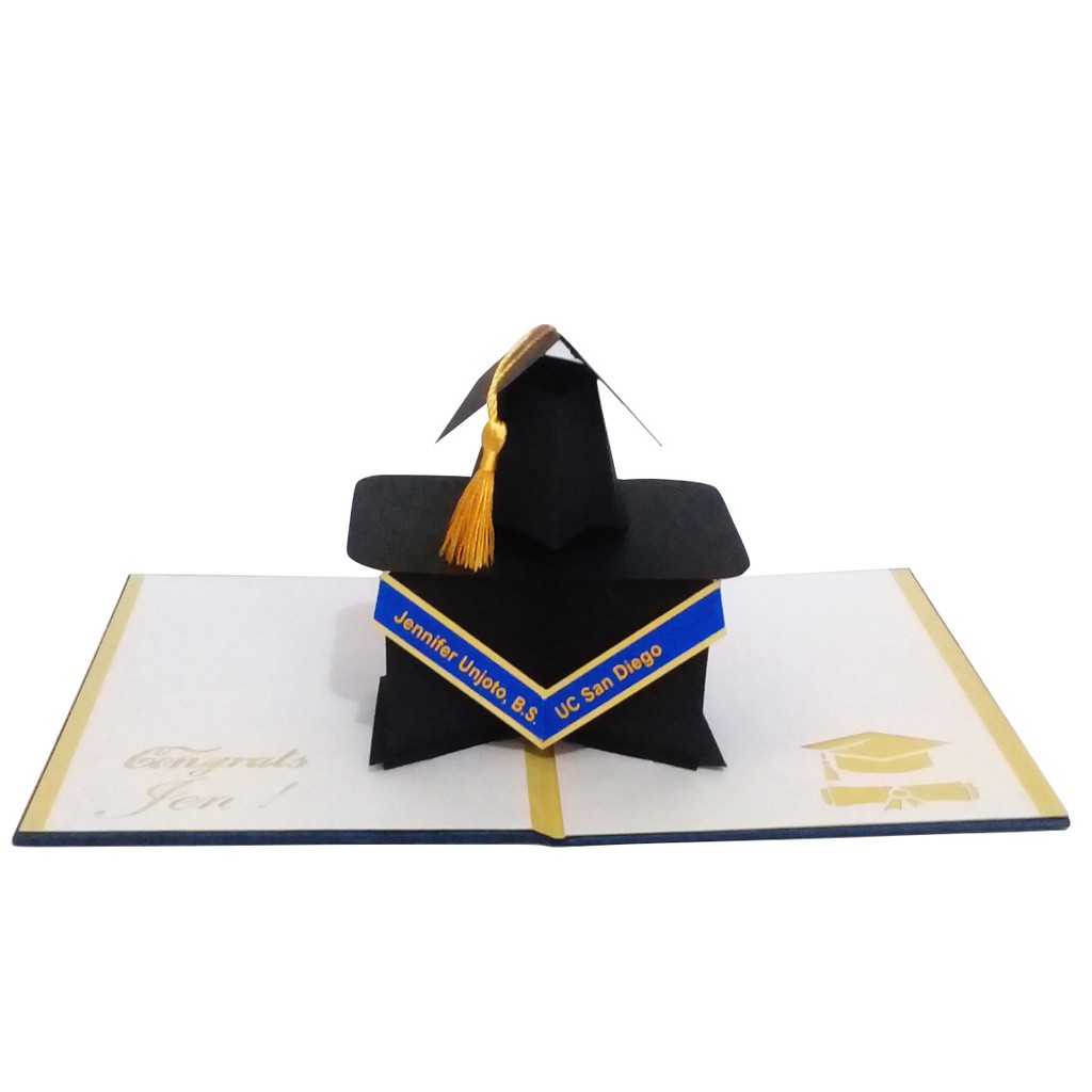 3d Pop Up Graduation Greeting Card / Graduation / Graduation 3d Card ...