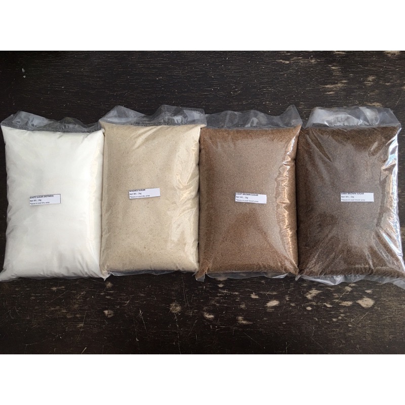 Sugar Refined White Washed Light Brown Golden Dark Brown Sugar 1kg ...