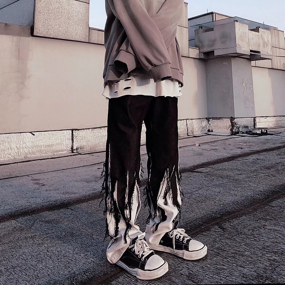 American High Street Straight Loose Fried Pants | Shopee Philippines