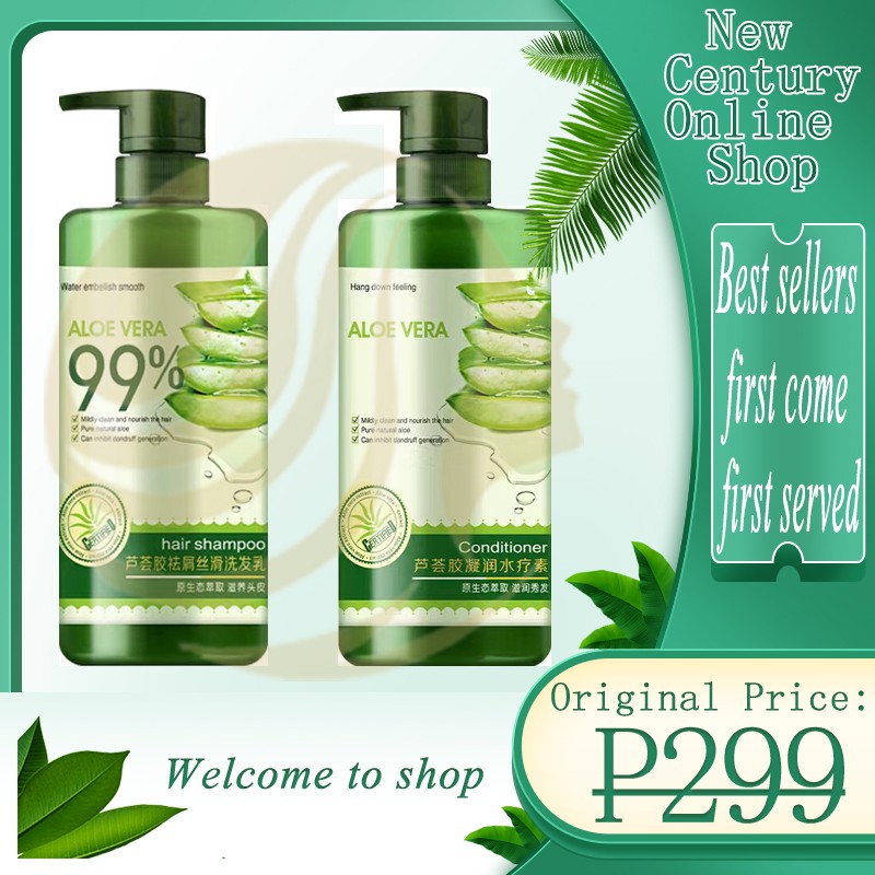 99% Aloe Vera Hair Shampoo 800ml & Conditioner 700ml | Shopee Philippines