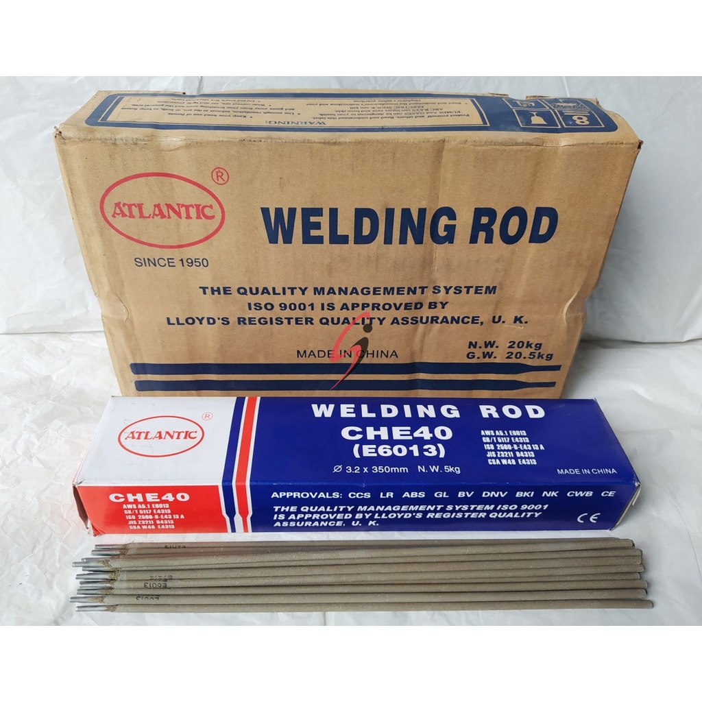 (5KG PACK) Atlantic Welding Rod 1/8” 3.2mm | CHE40 E6013, CHE58-1 E7018 ...