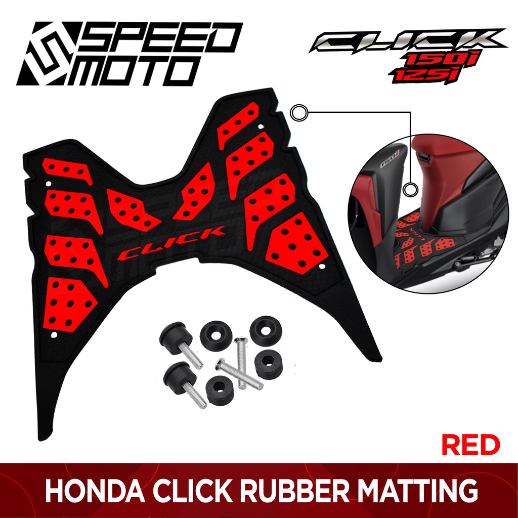 HONDA CLICK 125i /150i FOOTBOARD RUBBER MATTING WITH BOLTS FOR CLICK V1 ...