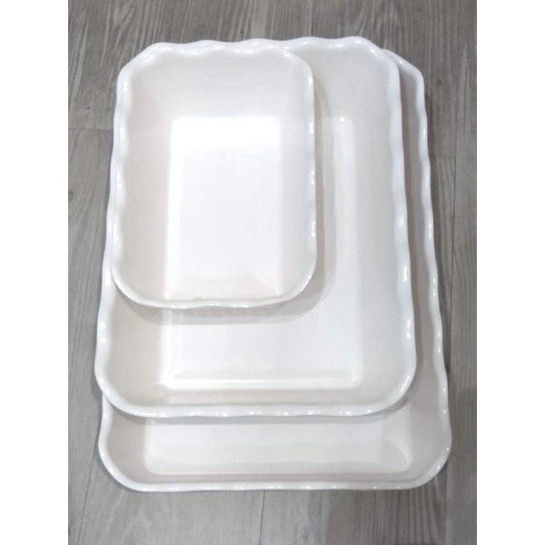 Melawares Rectangular Server (White and Black) | Shopee Philippines