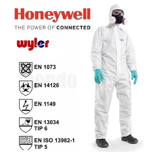 Honeywell Mutex Hooded Coverall protective safety coverall suit ...