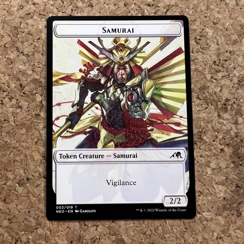 MTG SAMURAI TOKEN (003) KAMIGAWA NEON DYNASTY MAGIC THE GATHERING ...