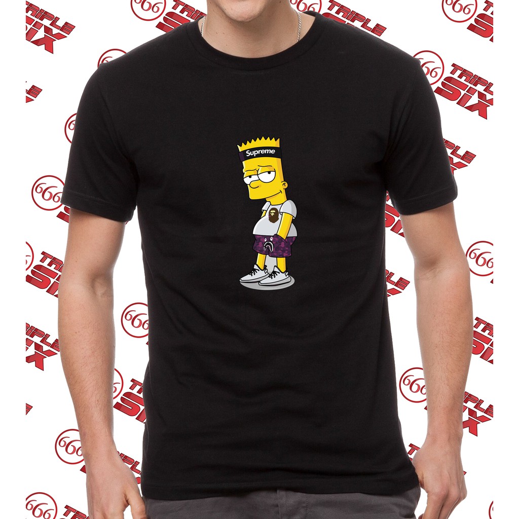 Bart simpson design premium t-shirts | Shopee Philippines