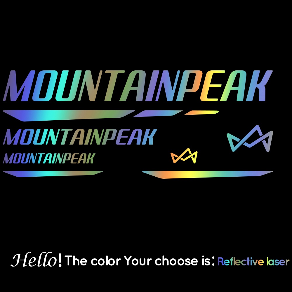 MOUNTAINPEAK Holographic / Oil Slick Bike Vinyl Sticker Decal for ...