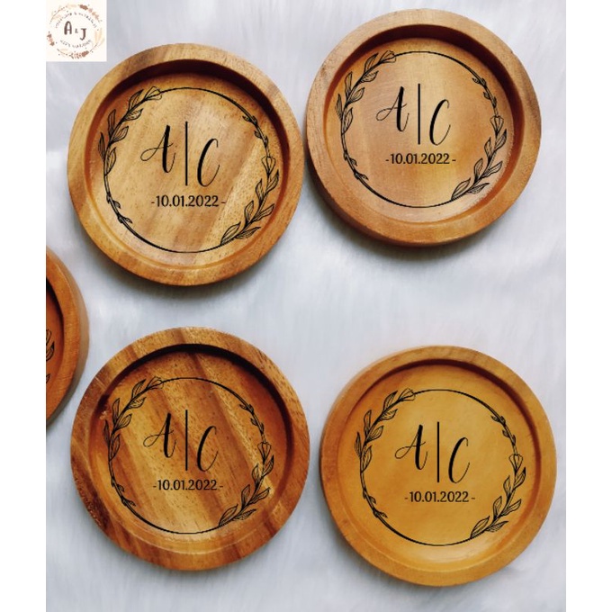 Wood coaster| Personalized| SOUVENIR| GIVEAWAY| GIFT | Shopee Philippines