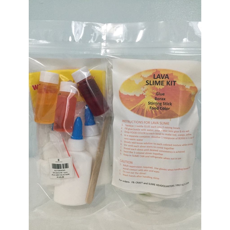 VOLCANO LAVA SLIME KIT DIY do-it-yourself slimekit arts crafts sensory ...