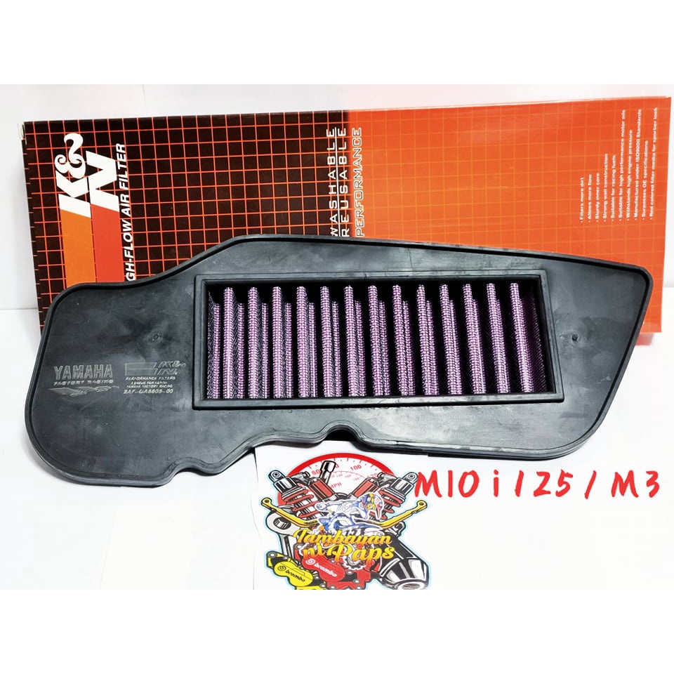 WASHABLE AIR FILTER K&N YAMAHA MIO i 125 / M3 COD | Shopee Philippines