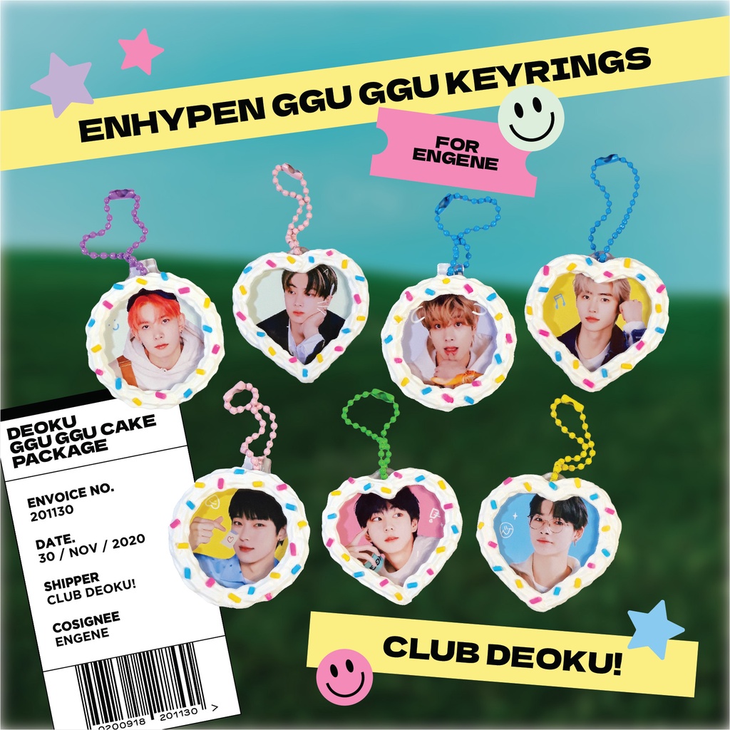 ENHYPEN GGU GGU Keyrings by CLUB DEOKU! (decoden cream) | Shopee ...