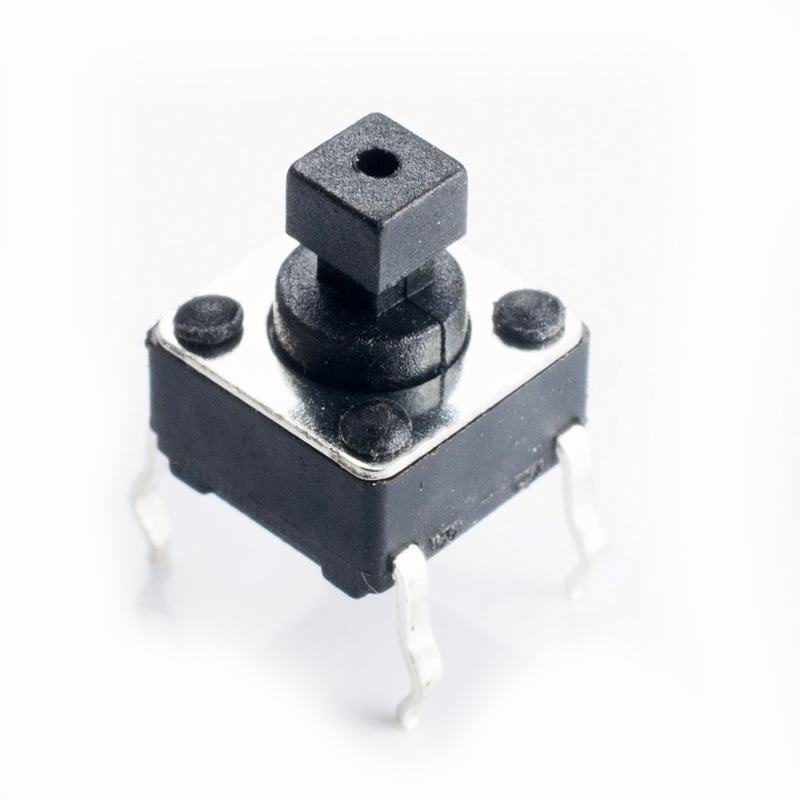 Ready stock* 10pcs,6X6X7.3mm Square head 4-pin DIP Tactile Push Button ...