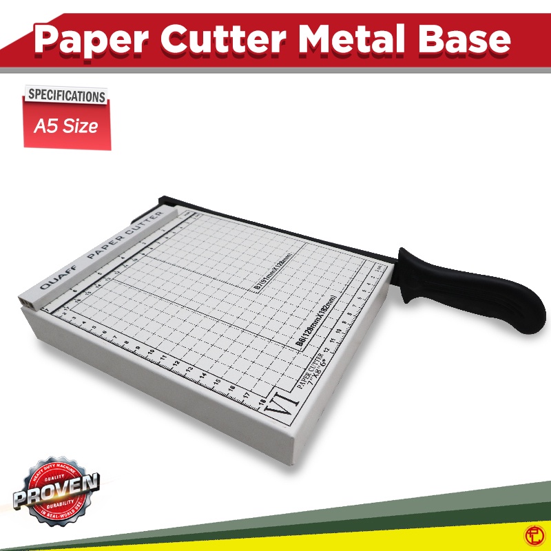 Quaff 7x8 Inches A5 Paper Cutter Wood Metal Base | Shopee Philippines