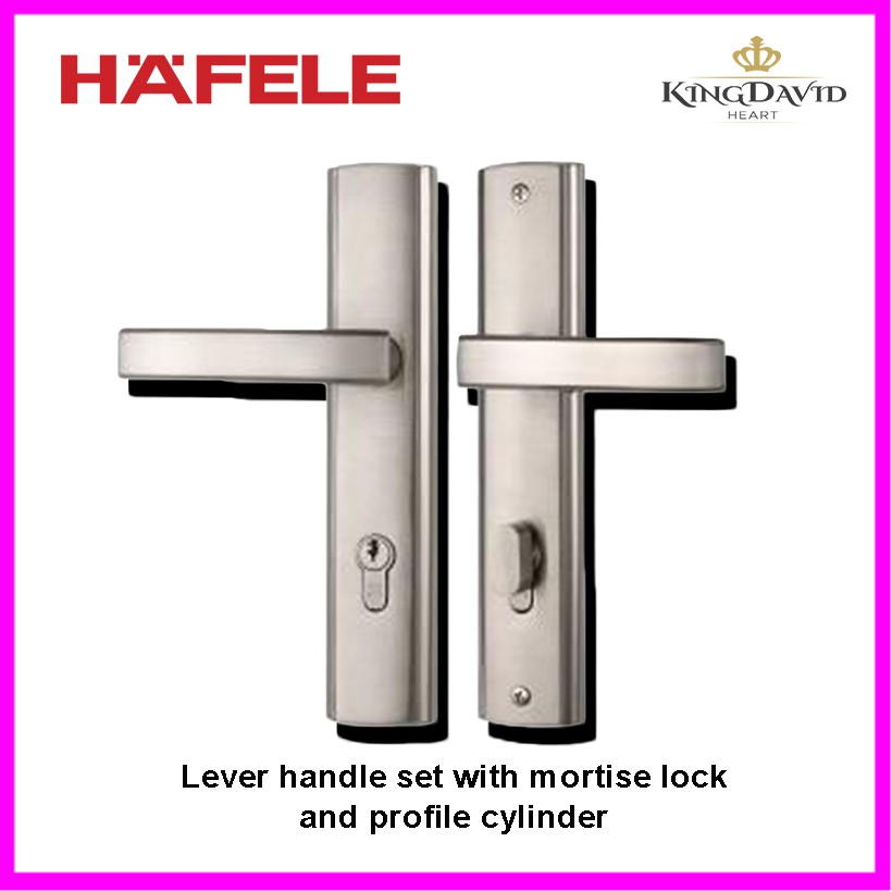 Hafele Lever handle set with mortise lock and profile cylinder | Shopee ...
