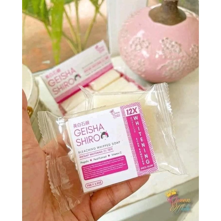 Queen White Geisha Shiro Bleaching Whipped Soap 70g | Shopee Philippines