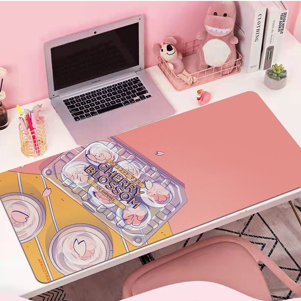 Large Anime Pink Mousepad Gamer Cute Kawaii Gaming Mouse Pad Rubber ...