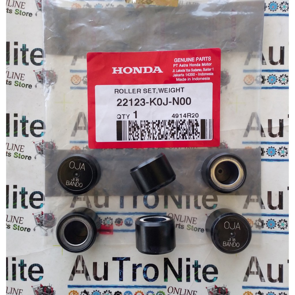 Roller Weight 15 GRam Set 22123-K0J-N00 Original Honda Vario 125 Genio ...