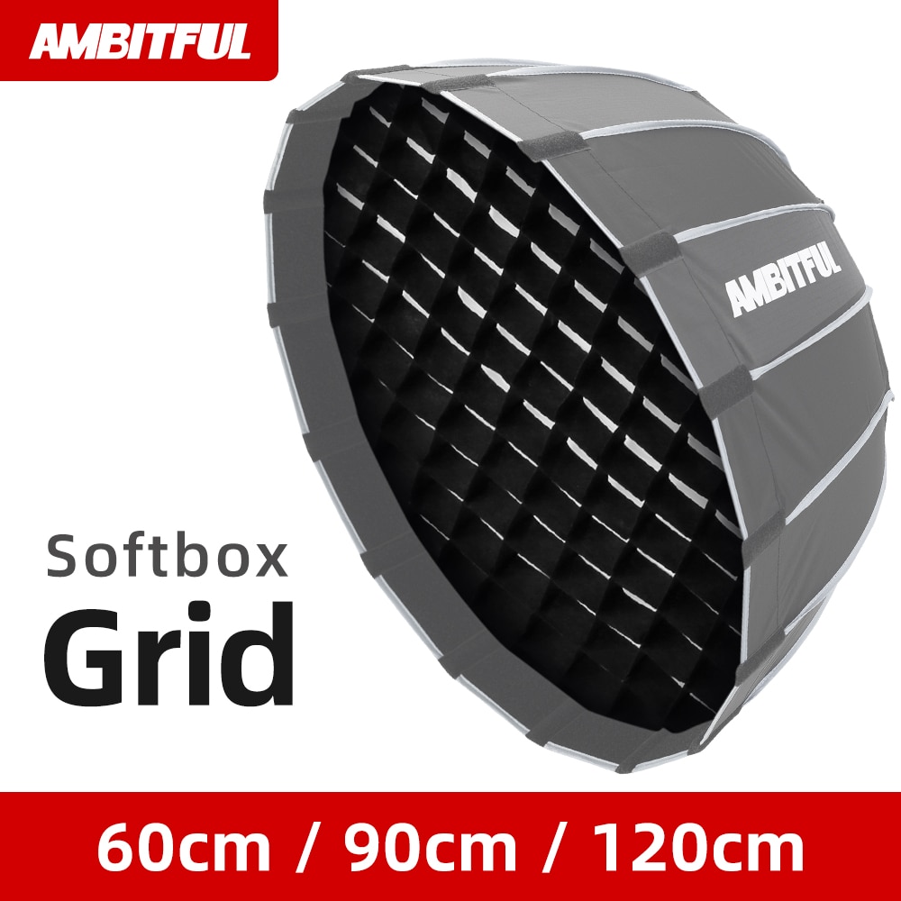 AMBITFUL 60cm 90cm 120cm softbox honeycomb grid for Godox ,AMBITFUL ...