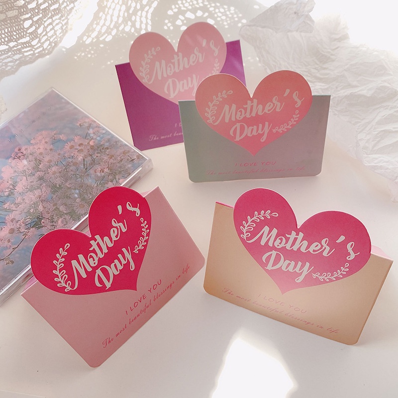 Greeting Cards For Mather's Day Father's Day Personalize Heart Shape ...