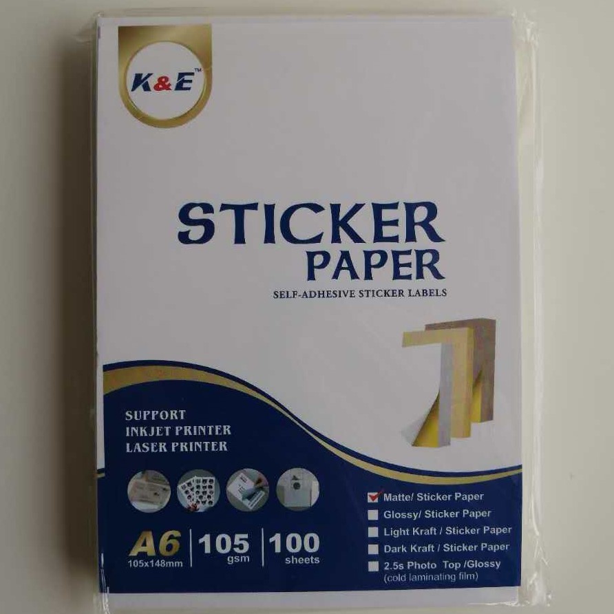 (50pcs)A6 Waybills Sticker Paper 105gsm Glossy&Matte & Printable ...