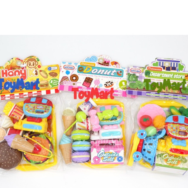 Mini Kitchen Toy Set (Donut Shop, Department Store, Fast Food Store ...