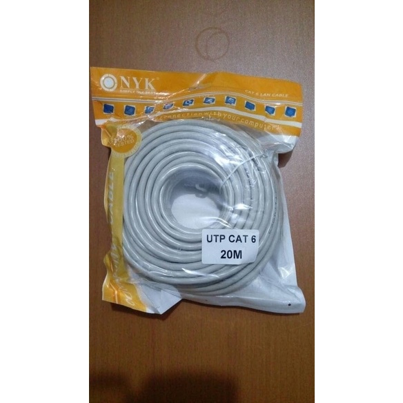 Lan cable 20M Cat6 UTP cable LAN 20meter cat 6 High Quality | Shopee ...