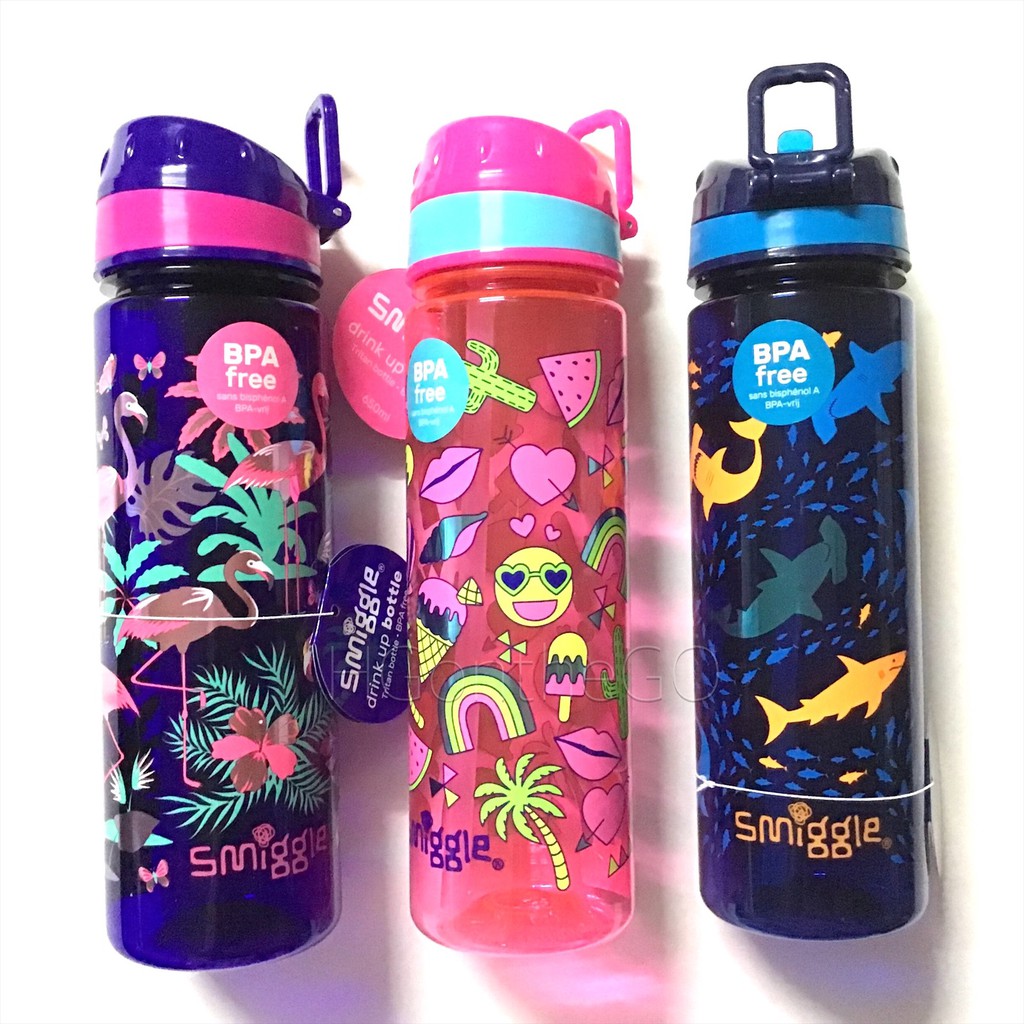 Smiggle Paradise Drink Up Flamingo Shark drink bottle 1pc | Shopee ...