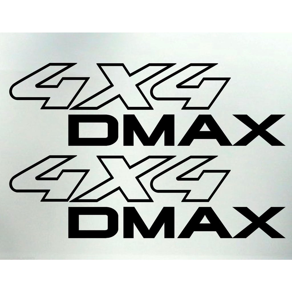 1Pair Car Sticker DMAX 4x4 dual cab ute canopy tray Car Stickers PAIR ...