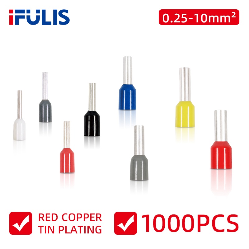 1000PCS VE European Terminal Pin Terminal Tube Type Wiring Connector ...