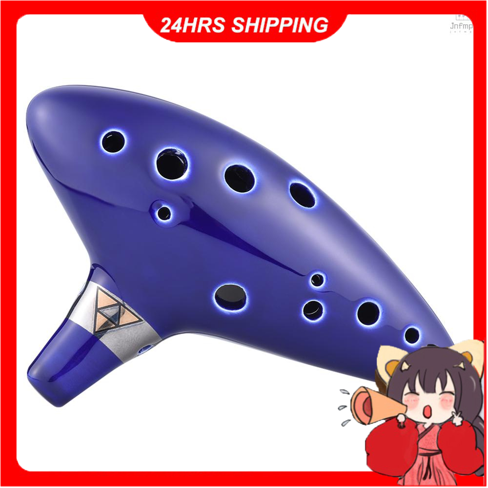 12 Hole Ocarina Ceramic Alto C Vessel Flute Wind Musical Instrument ...