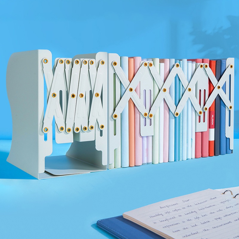Deli Retractable Book Stand Adjustable Bookend Book Holder Office ...