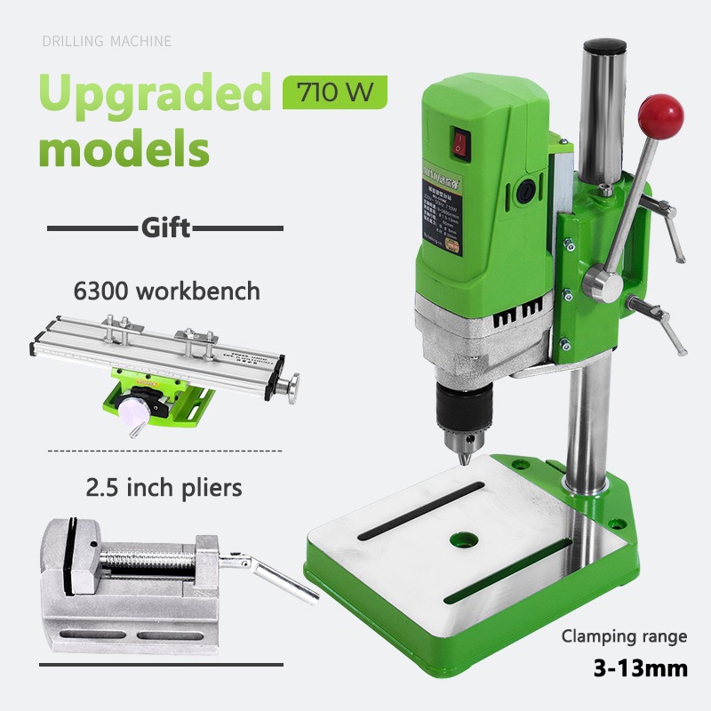 710W Mini Drill Press Table Workbench Compact Drill Wood Drilling ...