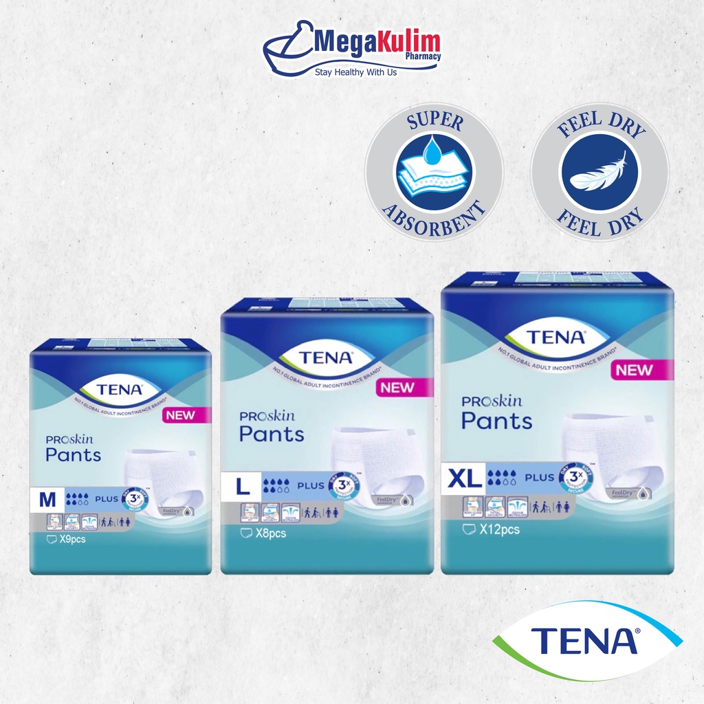 Tena Pants Plus (M=9's / L=8's / XL=12's) | Shopee Philippines