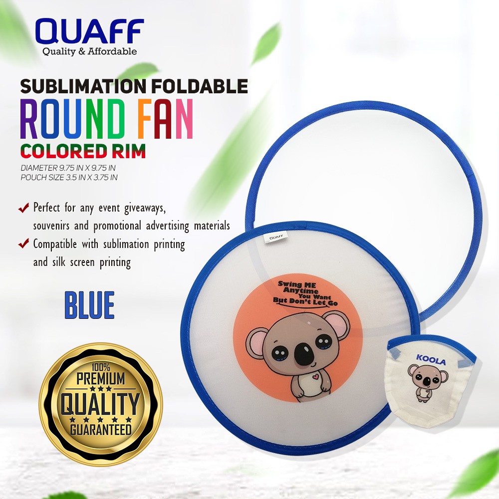 (100pcs / bundle) Full Color & Rim Color Round Fan for Sublimation ...