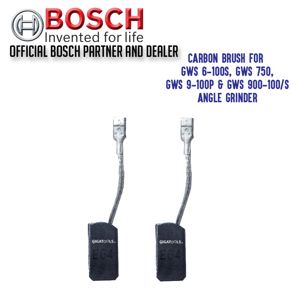 Bosch Carbon Brush for GWS 6-100 S,GWS 750,GWS 9-100P & GWS 900-100/S Angle Grinder ( 1619P11715 ...