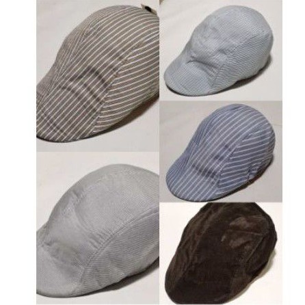 STRIPE BRITISH FLAT PALOS HAT | Shopee Philippines