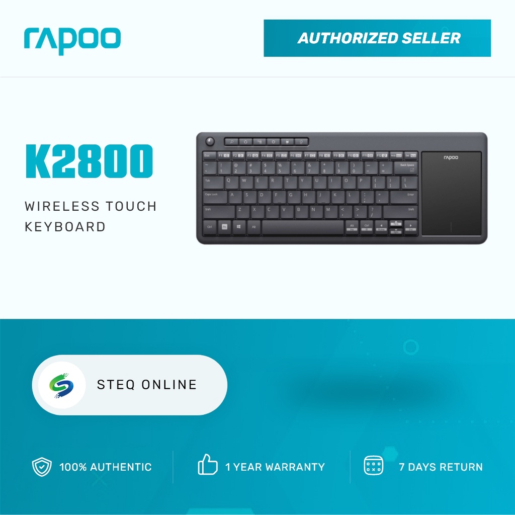 STEQ Rapoo K2800 Wireless Touch Keyboard | Shopee Philippines