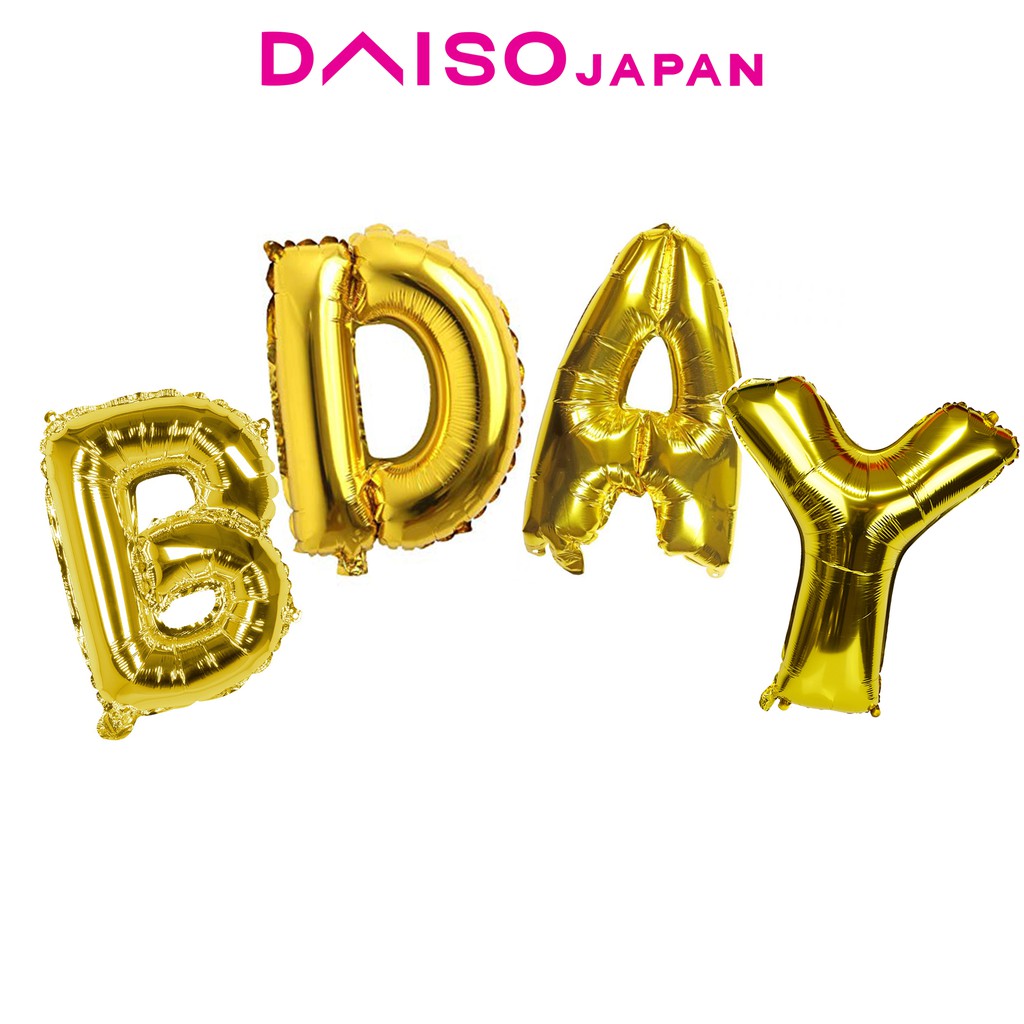 Daiso Gold Foil Bday Balloons | Shopee Philippines