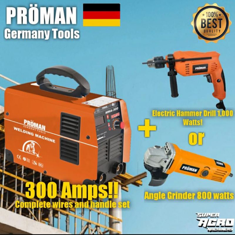 Proman Germany Inverter Welding Machine 300 Amps with free Grinder or ...
