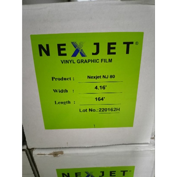 NJ80 GLOSSY PRINTABLE STICKER FOR ECOSOLVENT/SOLVENT INK | Shopee ...