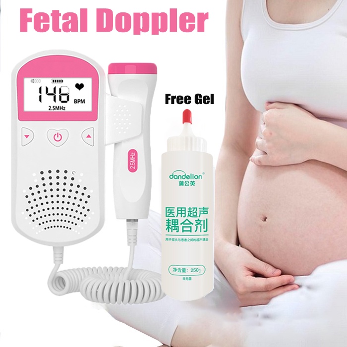 Portable LCD Fetal Doppler Detector Baby Heart Rate Monitor for Baby ...