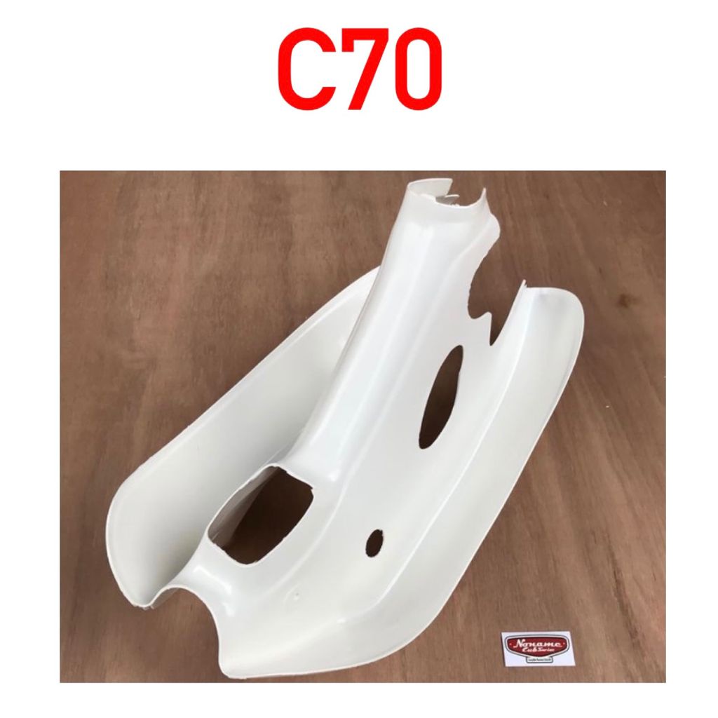 HONDA C70 FRONT COVER (ST) // HONDA ROUND LIGHTS C70 KEPAK C70 LEG SHIELD C70 WHITE KEPOK WINGS ...