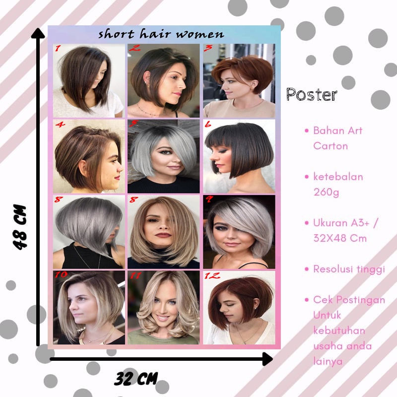 Salon poster/Latest Women's Short Hair Color poster/Latest model Women ...