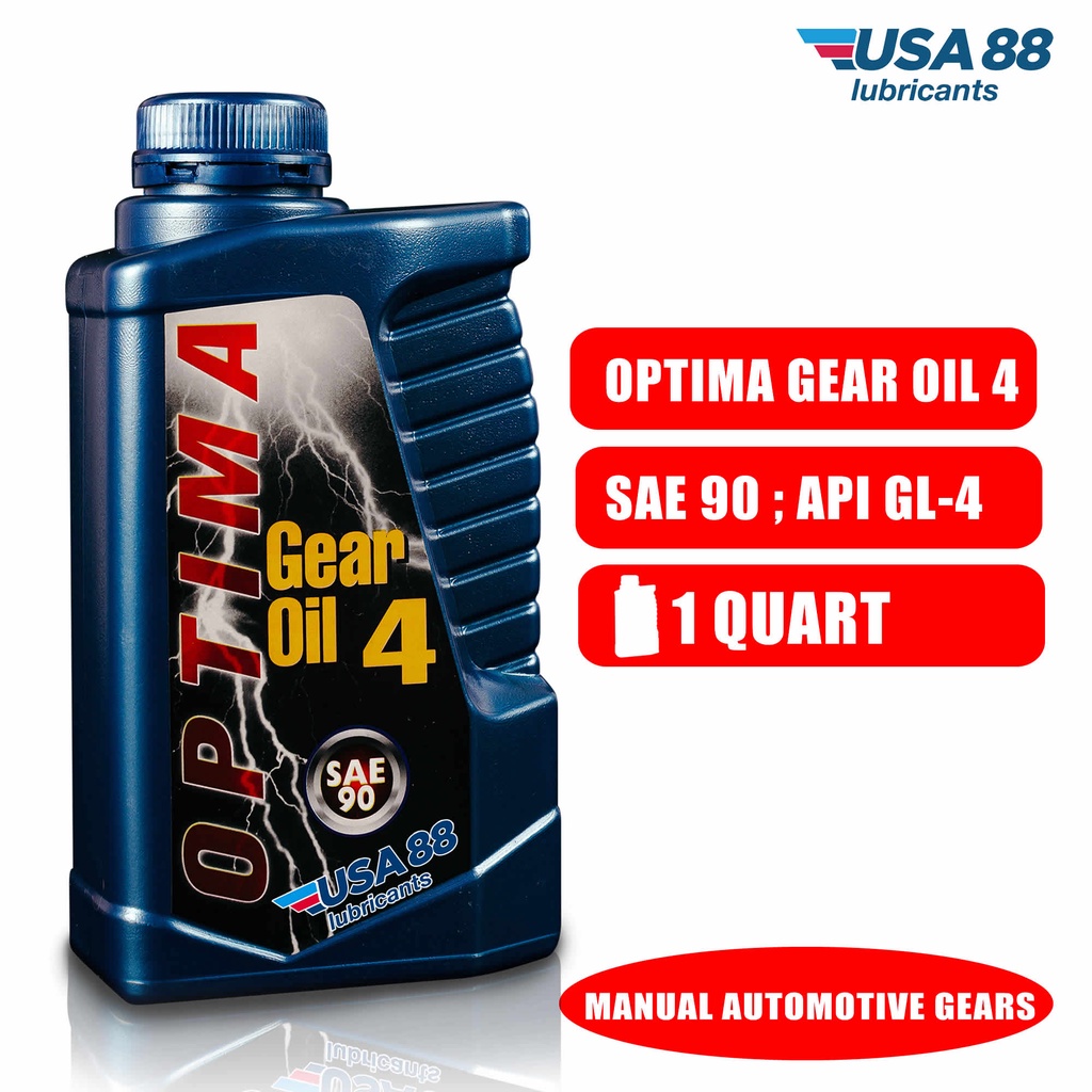 USA88 Optima Gear Oil 4 SAE 90 API GL-4 EP Automotive Gear Oil (1Quart ...
