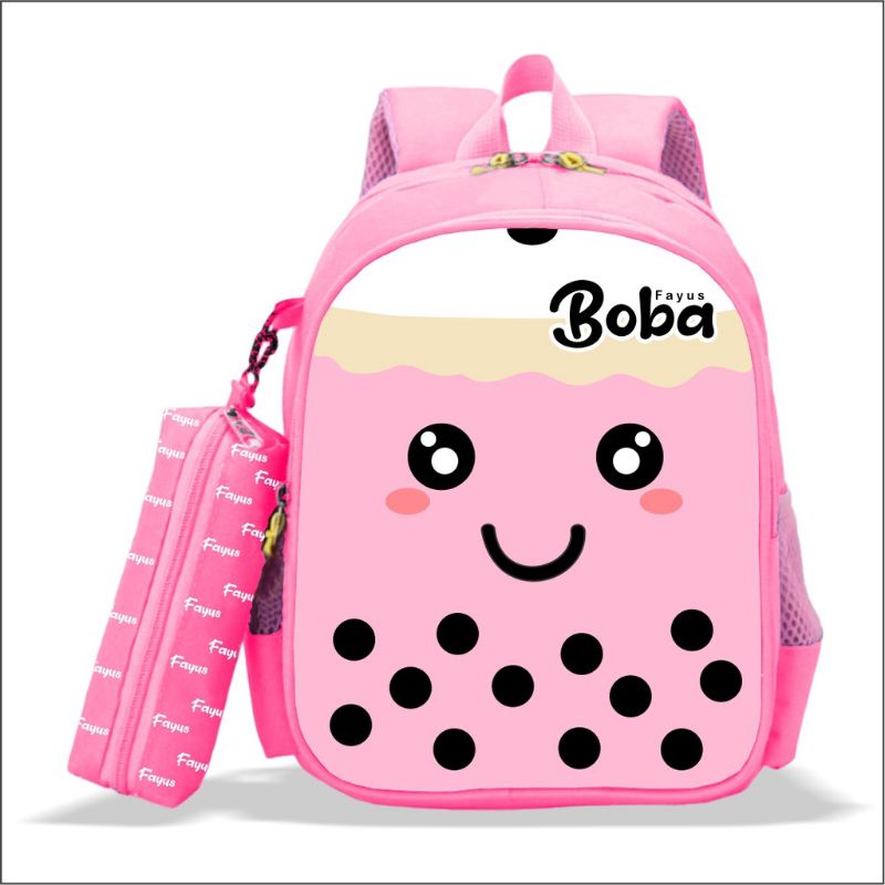 Ds99 boba printing Bag Children's Backpack Kindergarten Early Childhood ...