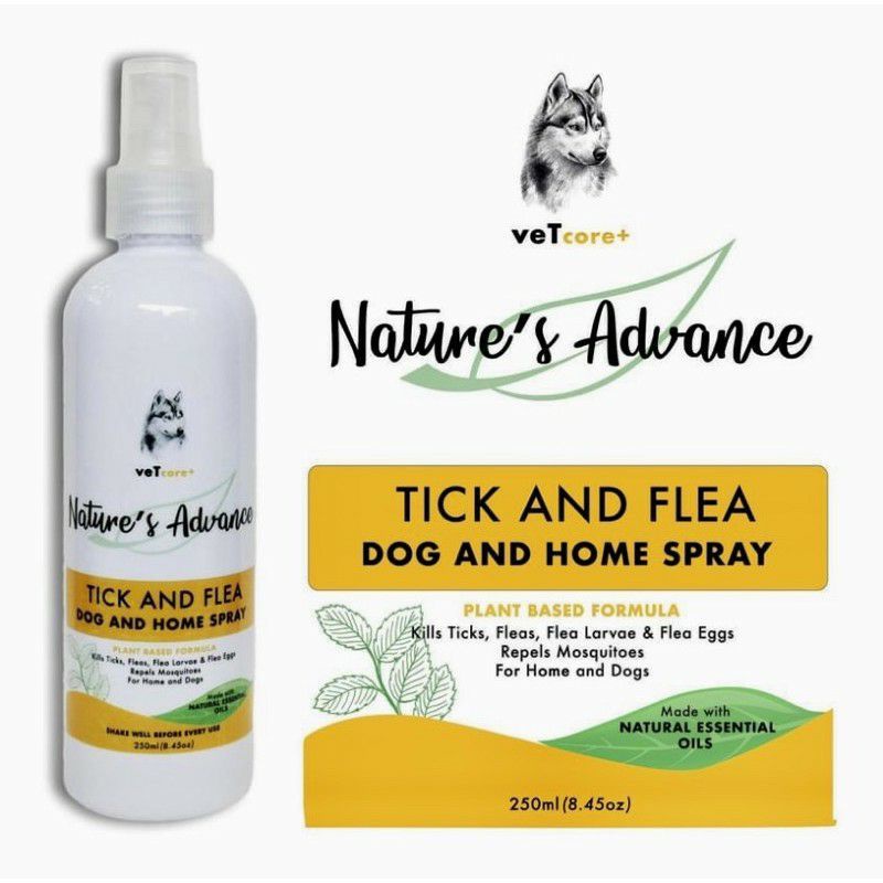 VetCore+ Natures Advance Tick and Flea Dog & Home Spray (250ml ...