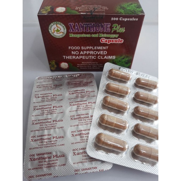 Xanthone Plus Capsule (Mangosteen and Malunggay) | Shopee Philippines