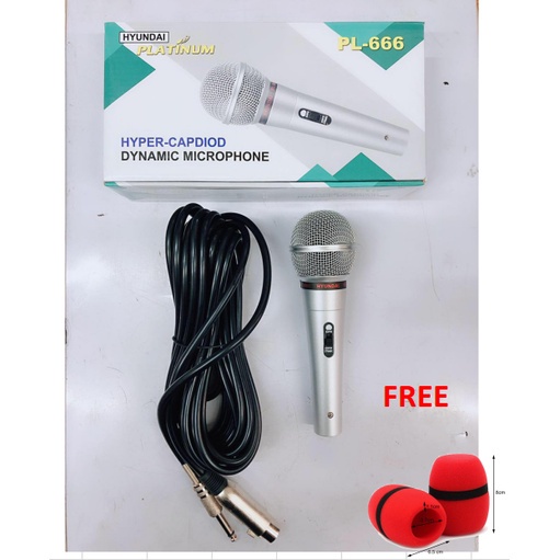 PL-666 With Free FOAM / PLATINUM DYNAMIC MICROPHONE FOR 10 METER WIRE ...